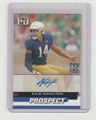 KYLE HAMLTON 2022 LEAF PRO SET ROOKIE PROSPECT AUTOGRAPH RC AUTO PSP ...