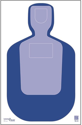 TQ-19 Training Qualification Silhouette Target 23" x 35" Two Tone Blue ...