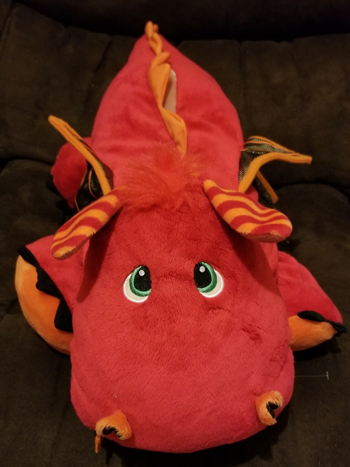 Stuffies Large Red Dragon with Multiple Storage Pockets (label has a "4 ...