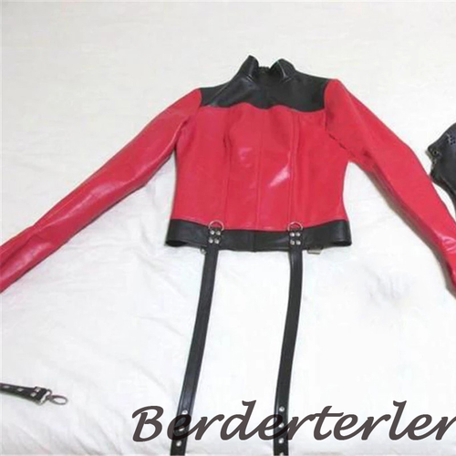 Soft PU Leather Adjustable Binder Binding Harness Straitjacket ...