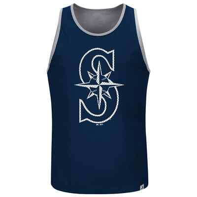 Majestic Athletic Men's Seattle Mariners All Last Season Tank- Blue ...