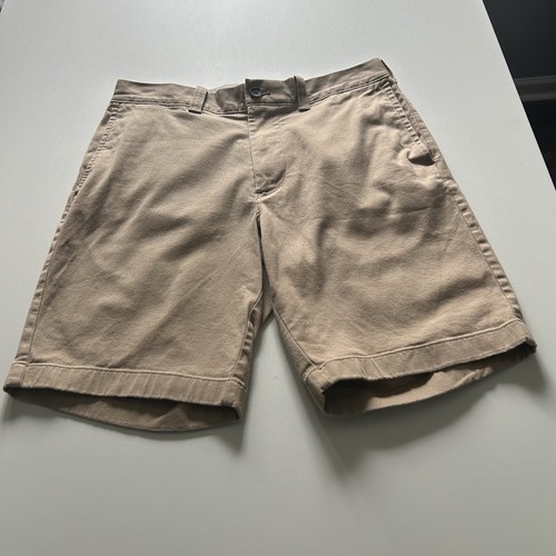 J Crew Factory Shorts Men’s Size 30 Khaki Bermuda Flat-Front Cotton 9" Inseam | eBay