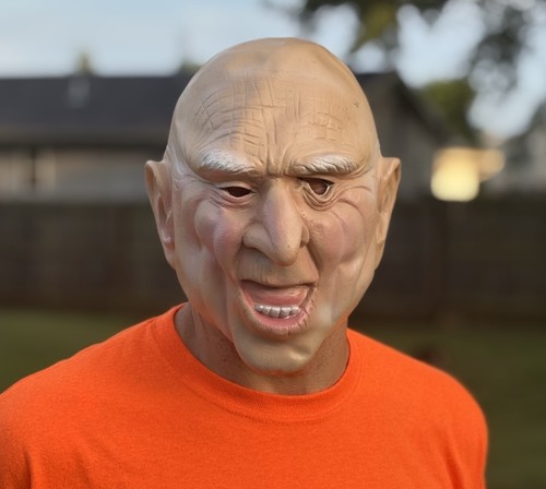 Vintage 1992 Carnaval Cesar Rubber Halloween Mask Old Man | eBay