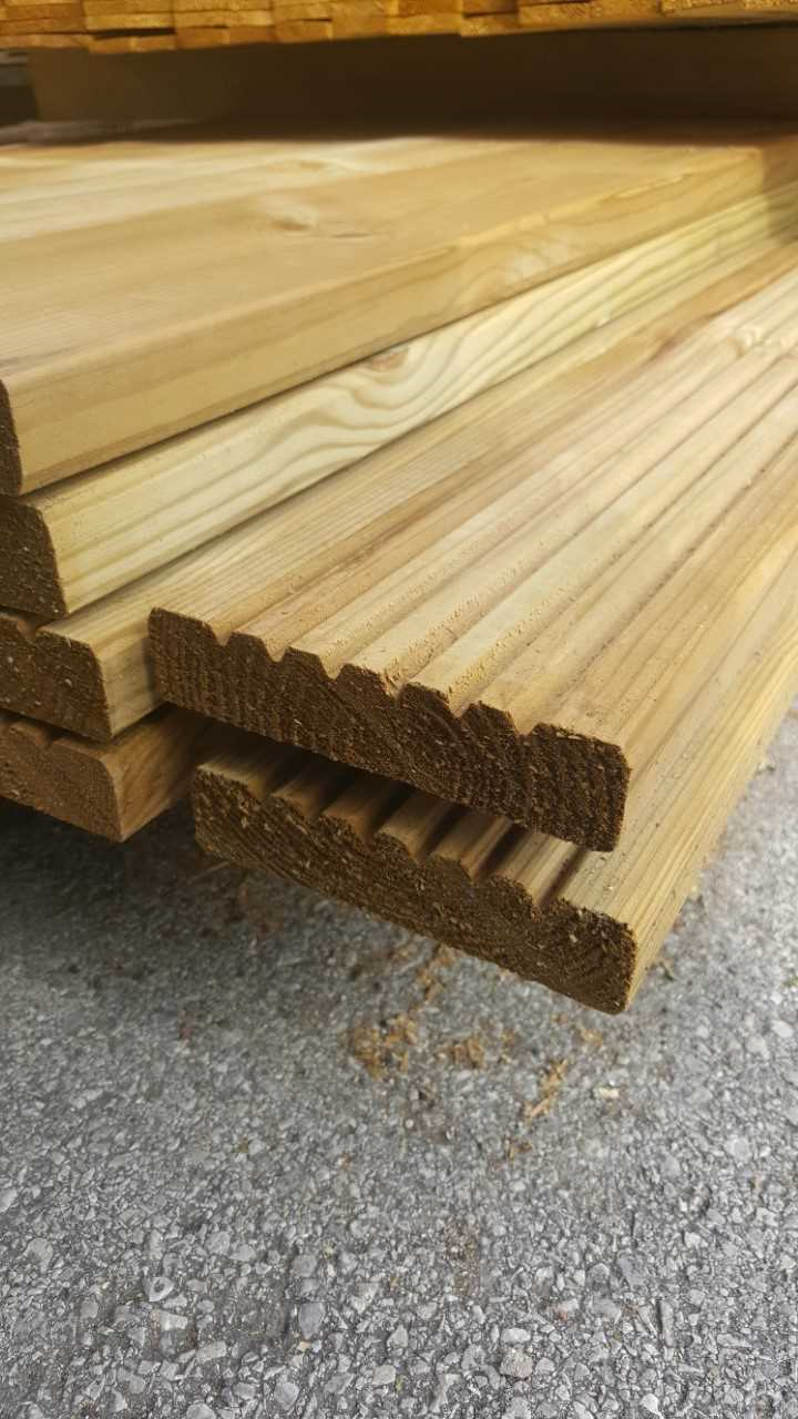 DECKING - A GRADE FSC certified TREATED DECKING BOARDS 32x125mm TIMBER ...