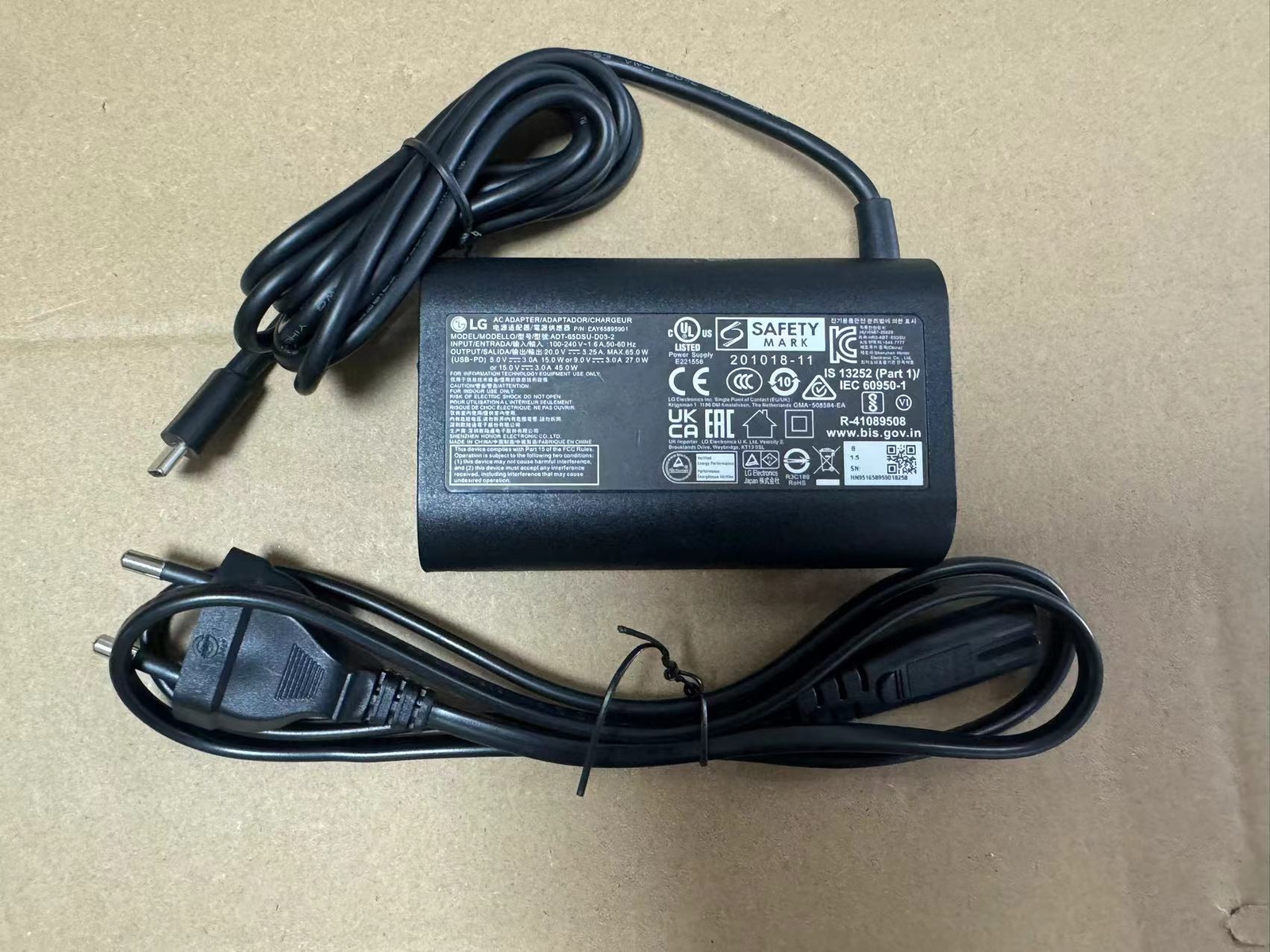 For LG 65W type-c Adapter for LG gram 16Z90Q ADT-65DSU-D03-2 ...