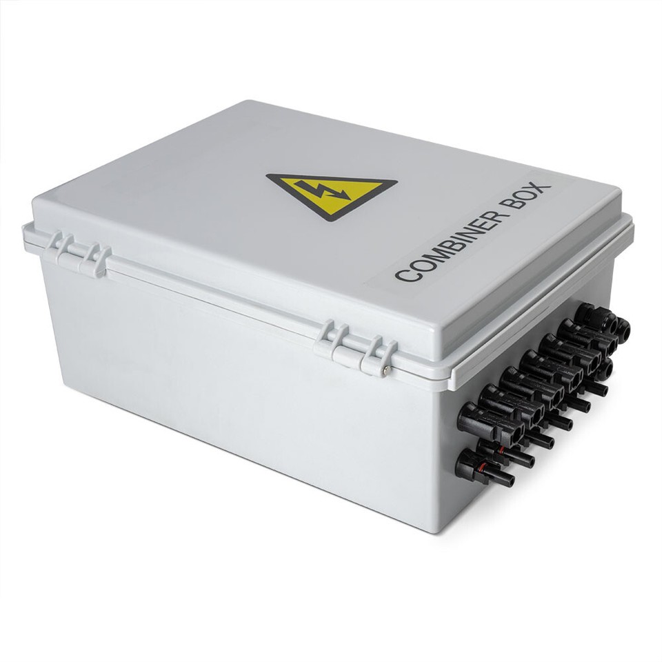 6 String Solar PV Combiner Box Junction Box 15A DC fuse 63A DC Circuit ...