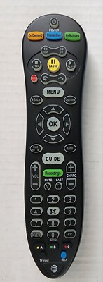 AT&T U-Verse S30-S1B Remote Control Backlit Tested & Working Universal ...