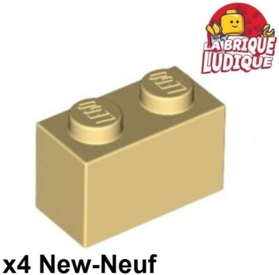 Lego 4x Brique Brick 1x2 2x1 beige/tan 3004 NEUF | eBay