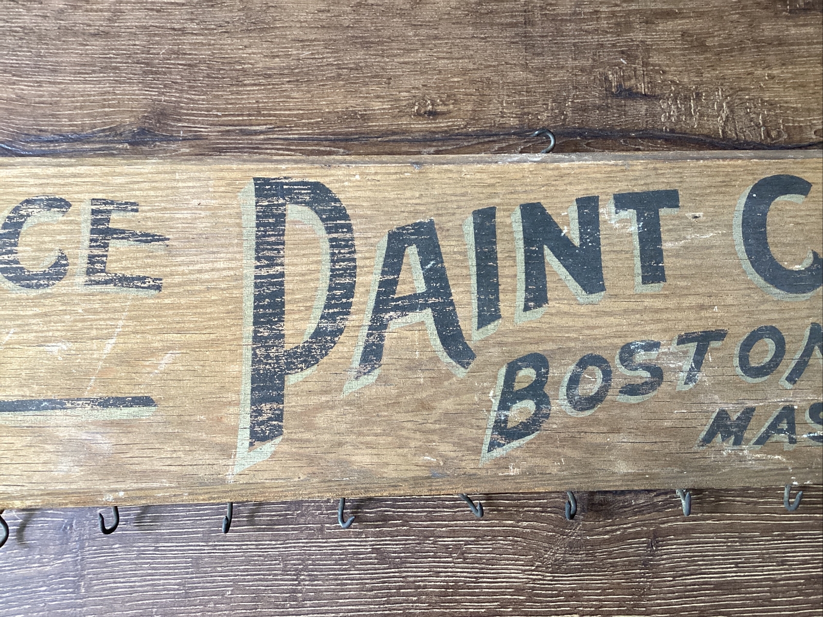 1890s Wood Painted Trade Sign Jas. H. Prince Paint Co Boston MA Mass ...