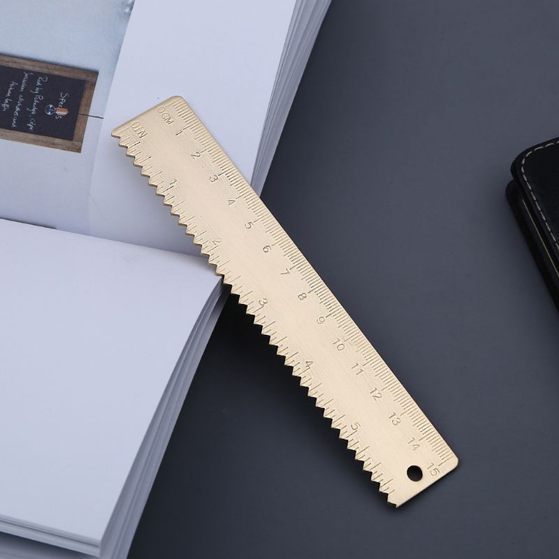 15cm Brass Straight Ruler Cartography Painting Measuring Student | eBay