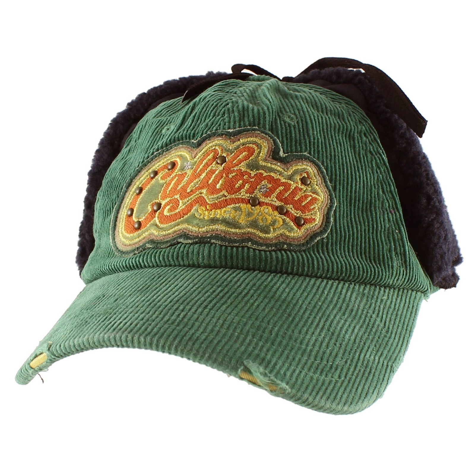 California Corduroy Cotton Baseball Trapper Cap Casual Adjustable Hat ...