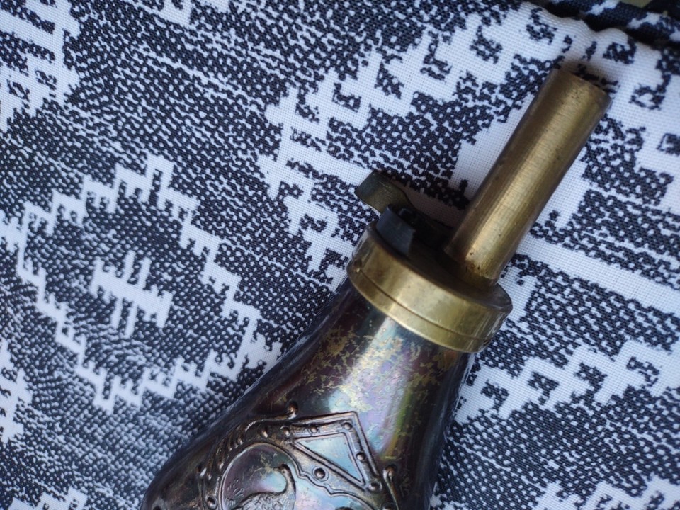 Vintage Small Remington Brass Black Powder Flask | eBay