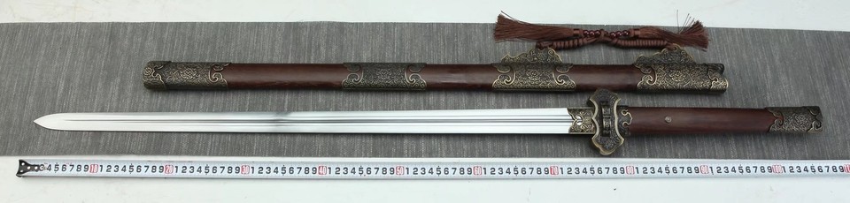 43'' Double Edge Chinese Sword 1095 Carbon Steel Qing Dynasty Jian清剑 ...