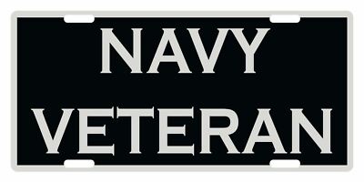 Navy Veteran Custom License Plate Emblem Patriotic Version | eBay