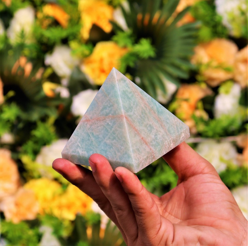 Small 65MM Natural Aqua Amazonite Stone Metaphysical Healing Power ...