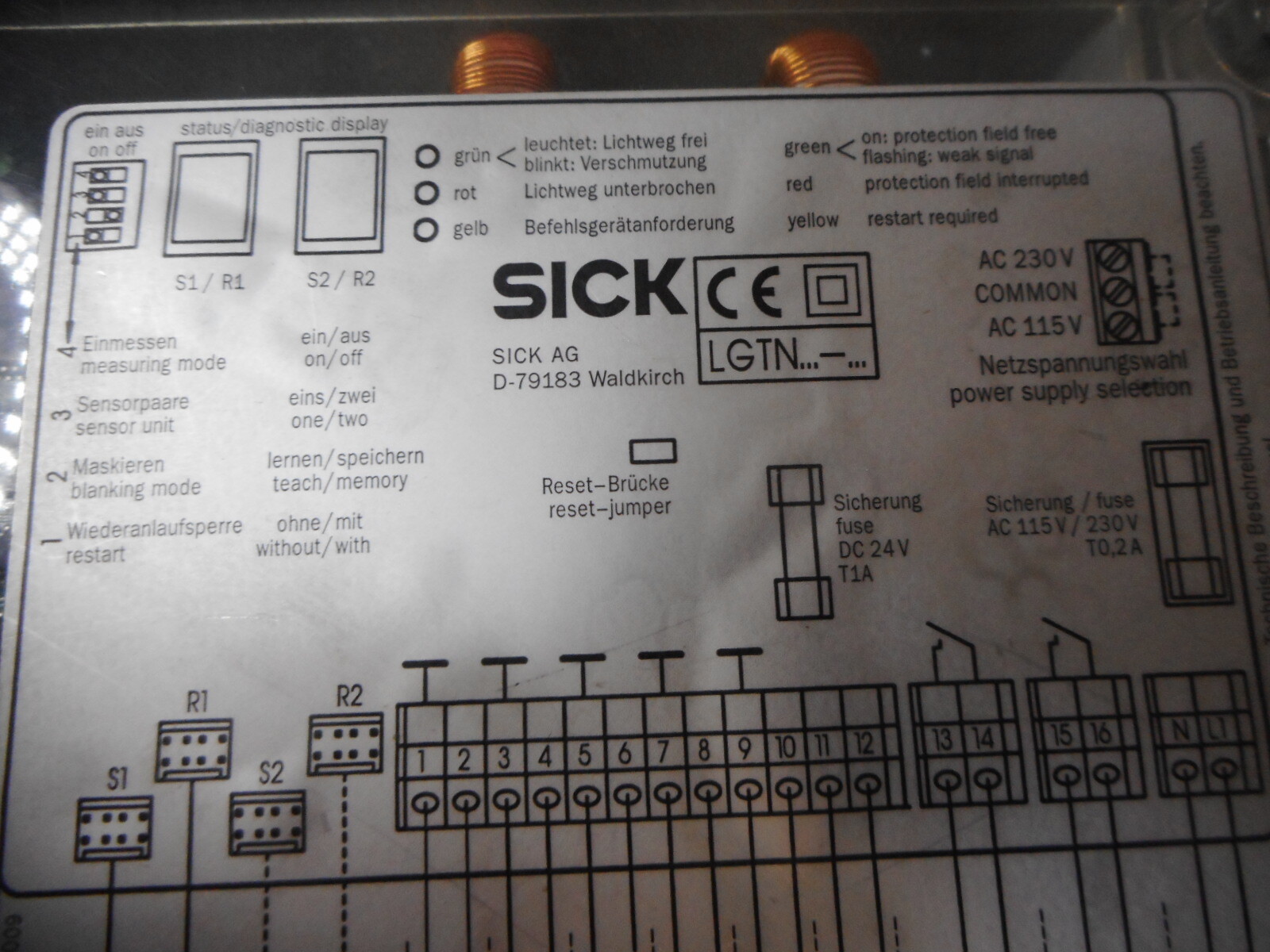 SICK -- LGT SAFETY LIGHT GRID CONTROLLER -- LGTN191-511 -- 6010683 | eBay