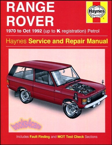 RANGE LAND ROVER MANUAL SERVICE REPAIR SHOP BOOK HAYNES WORKSHOP ...