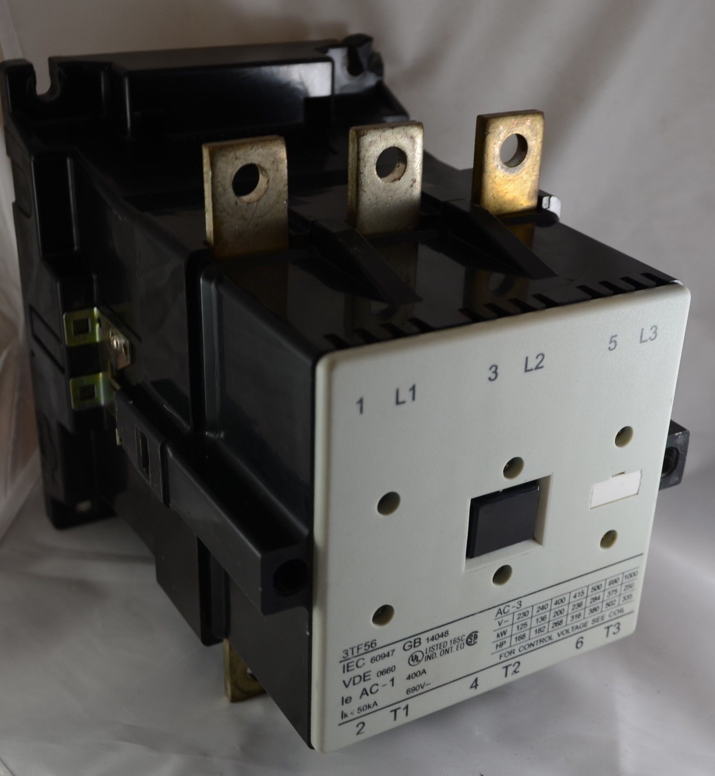 3TF56 02 Contactor Siemens 3P400A 600V 400HP@575V Coil 110/120V 2 N/O 2 ...