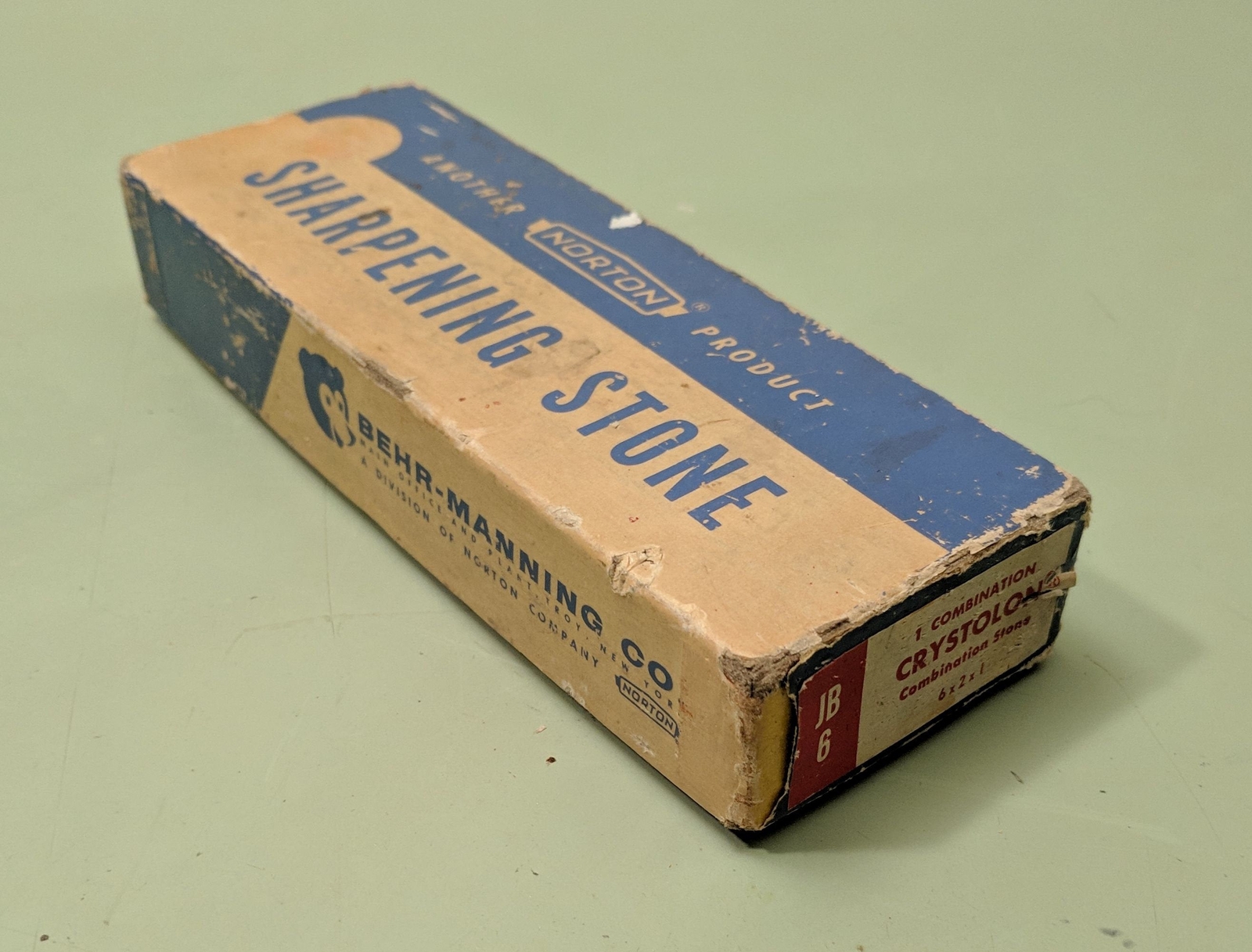 NORTON Behr-Manning Sharpening Stone JB 6 Crystolon Combination Stone F ...