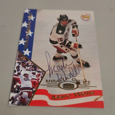 MARC WELLS SIGNED AUTOGRAPHED 1995 SIGNATURE ROOKIES 1980 TEAM USA CARD ...