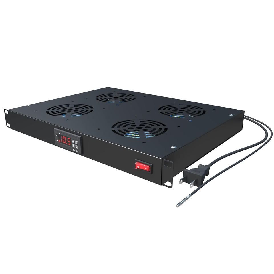 Rack Mount Fan - 4 Fans Server Cooling System - 1U 19" Rackmount ...