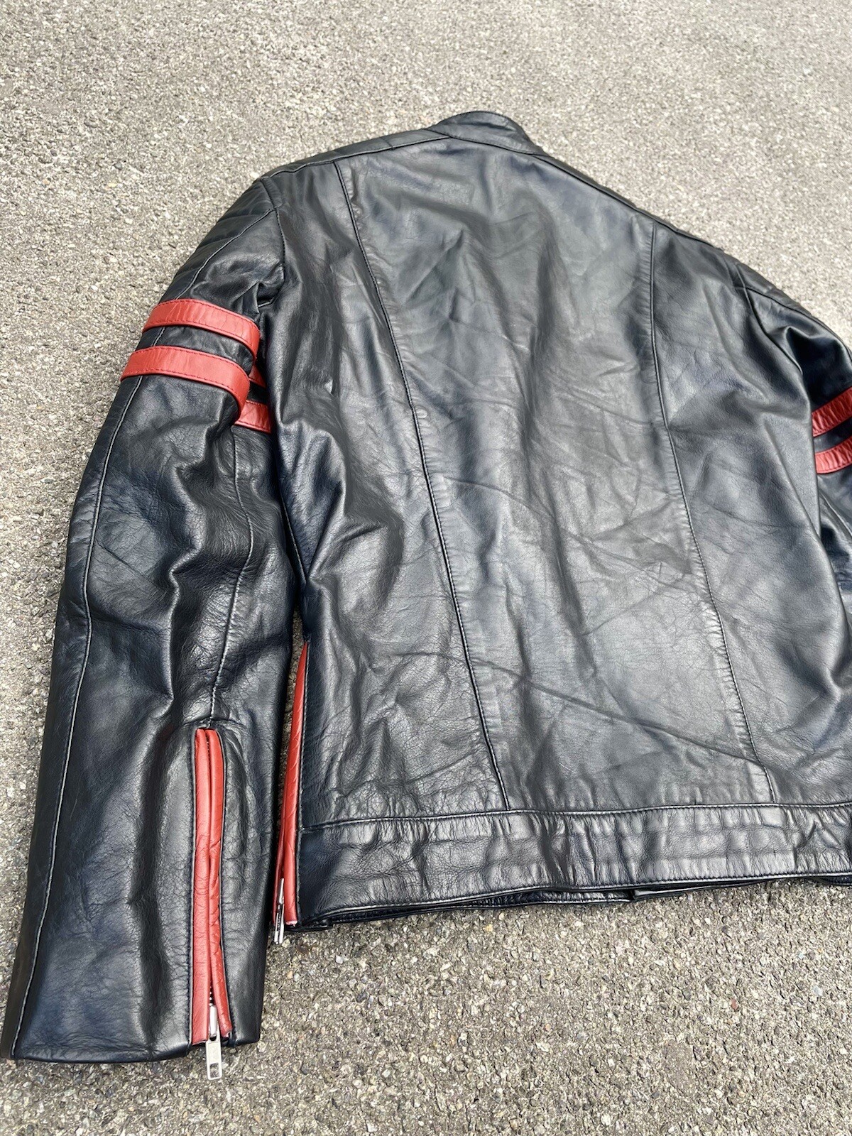 Soul Revolver Black Leather Motorcycle Jacket Size Me… - Gem