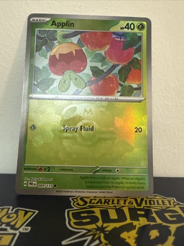 Applin (Master Ball Pattern) Holo 009/131 SV: Prismatic Evolutions ...