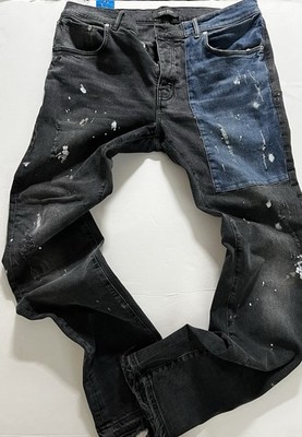 Purple Brand P001 Made In Italy Limited Edition Color Block Distressed ...