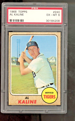 Al Kaline 1968 Topps #240 PSA 6 EX-MT Detroit Tigers HOF | eBay