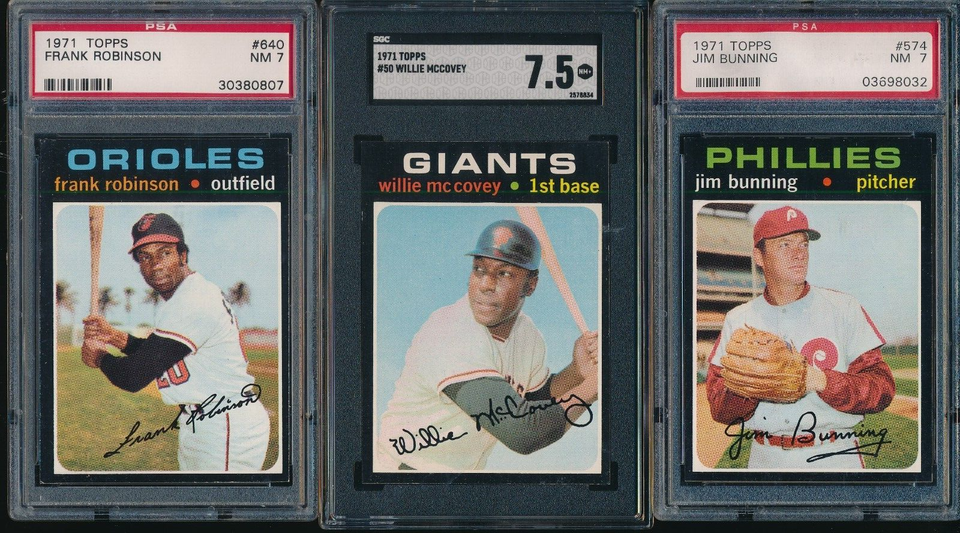 1971 TOPPS COMPLETE SET 752 NM/NM-MT CLEMENTE MUNSON RYAN AARON PSA 7 ...