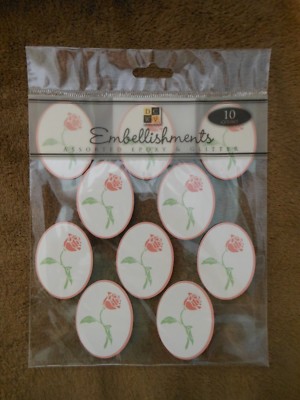 Rose Embellishment Stickers Epoxy Scrapbooking Card Making DCWV | eBay