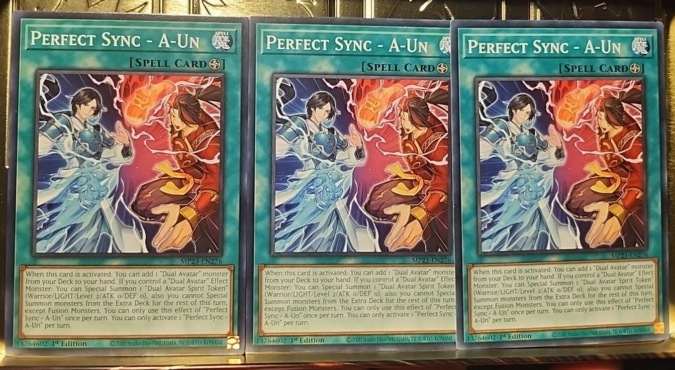 Yugioh! 3x Perfect Sync - A-Un MP23-EN276 Common 1st Ed NM | eBay