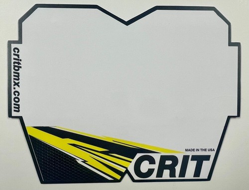 CRIT BMX CARBON SERIES MINI REVERSIBLE NUMBER PLATE YELLOW | eBay