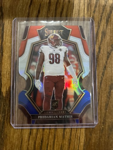 2022 Select Football Phidarian Mathis RC Red White And Blue Commanders ...