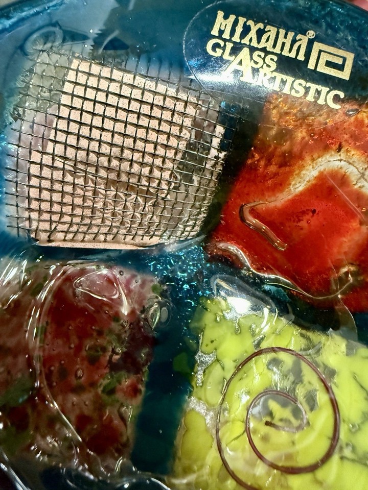 MCM Mixaha Fused Glass Art Glass Handmade In Greece | eBay