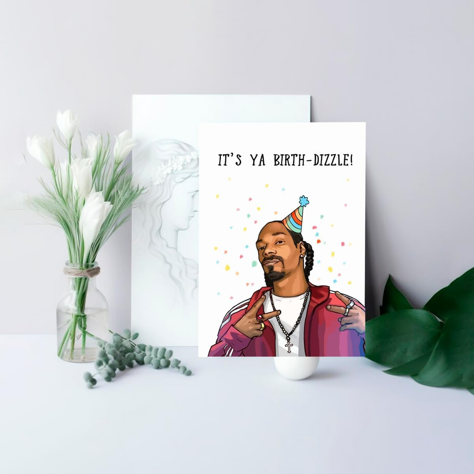 Funny Birthday Card, Happy Birthday Gift for Hip Hop Women Men, Rapper ...
