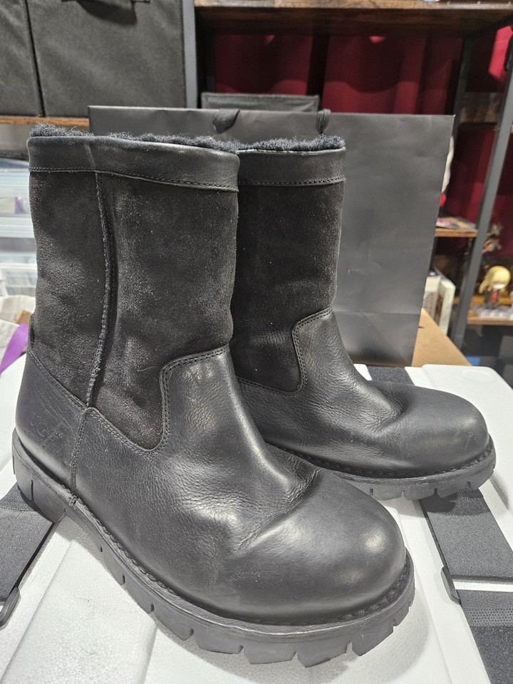 Ugg men's beacon boots style 5485 size 11 in black leather suede ...