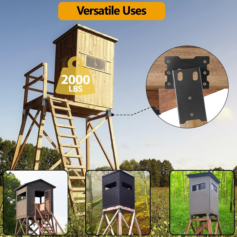 Deer Stand Brackets, 4 X 4 Brackets for Deer Stand with Powder Coated ...