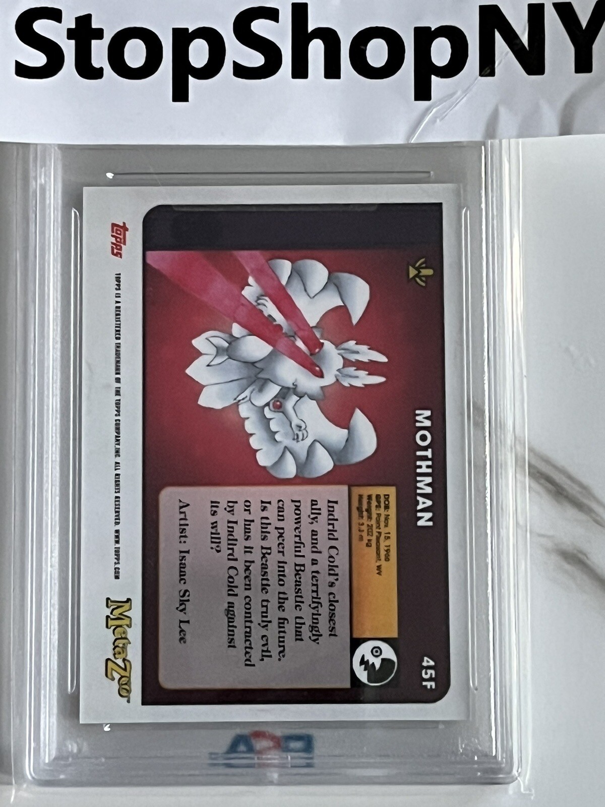 Metazoo Mothman First Sighting 83/99 Topps Cryptid Nation Series 0 PSA ...