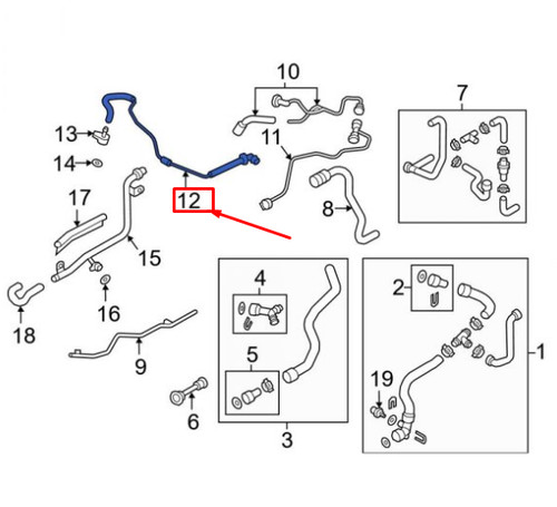 NEW AUDI Q7 4M UPPER CENTRE ENGINE VENT HOSE 06L121081K ORIGINAL NO ...