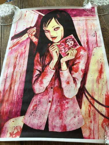 Junji TWISTED VISIONS horror Comics Poster Thriller vinyl Canvas 16x24 ...