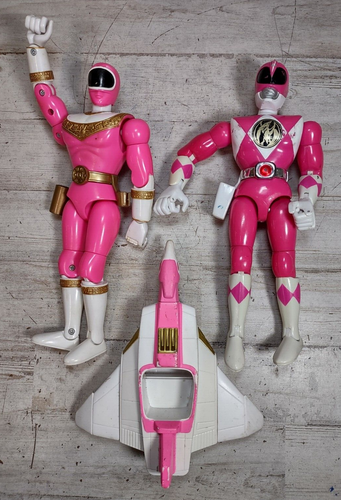 Lot of 3 Vintage Pink Power Rangers Action Figure Toys Saban & Bandai ...