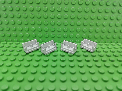 Lego 4 Light Bluish Gray tile base 1x2 hinge plates NEW | eBay