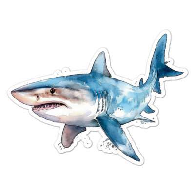 Great White Shark, Vinyl Decal Sticker, Indoor Outdoor, 3 Sizes, #9872 ...