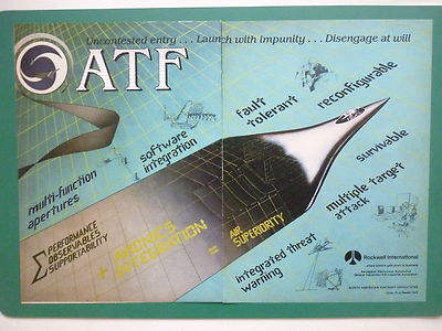6/1986 PUB NORTH AMERICAN ROCKWELL ATF ADVANCED TACTICAL FIGHTER ...