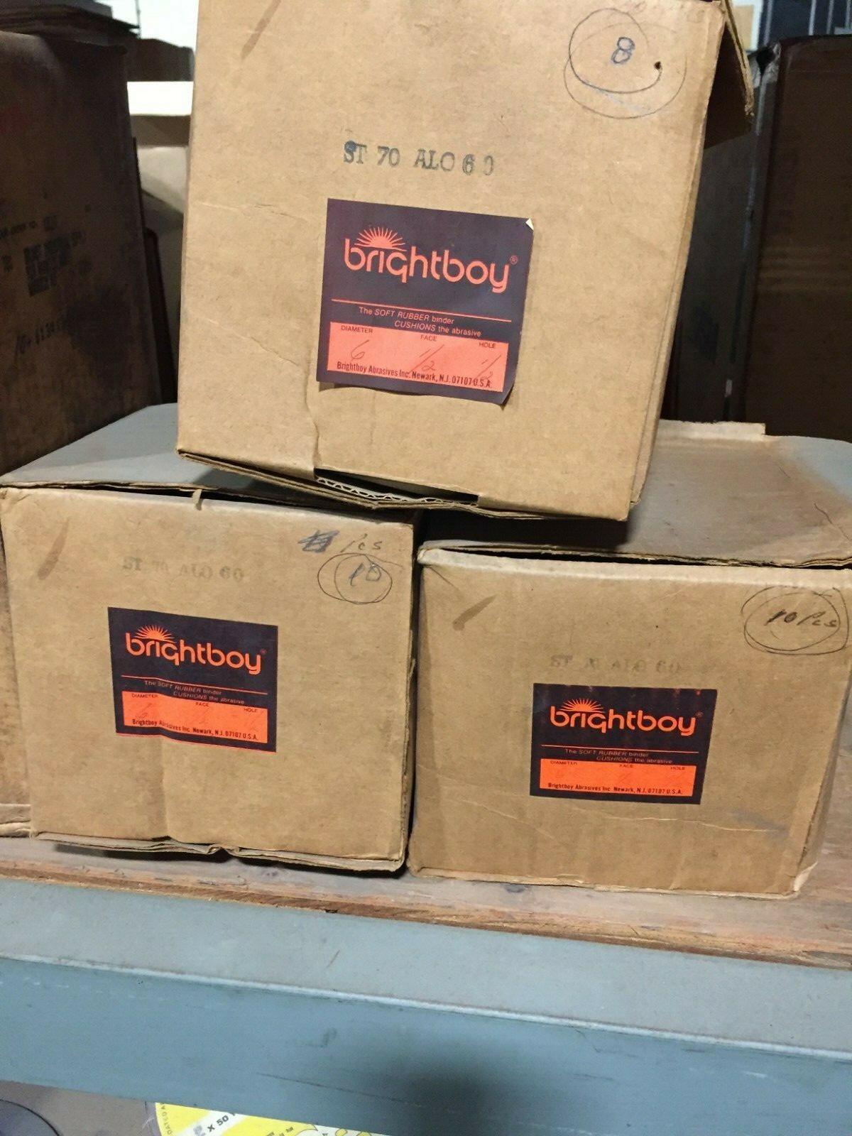 Brightboy 6 X 1/2 X 1/2 ST 70 ALO 60 Grinding Wheel USA MADE | eBay