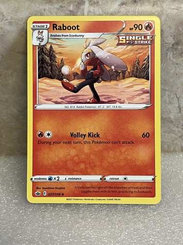 Pokemon Raboot Chilling Reign Card 027/128 | eBay