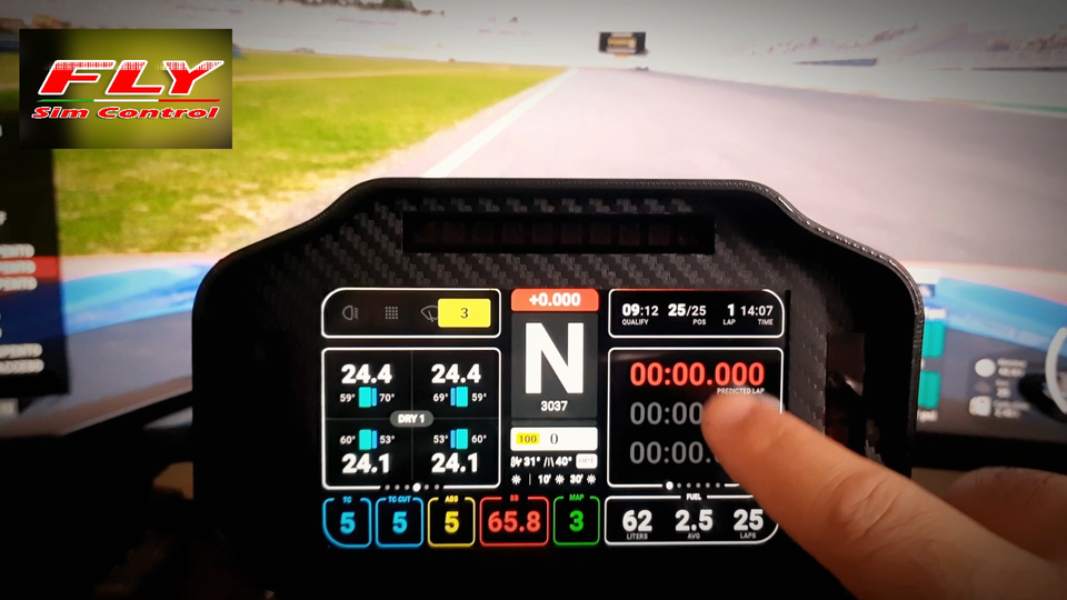 Dashboard 5" Simracing 20 LED Touchscreen USB PC DASH Board Sim Racing ...