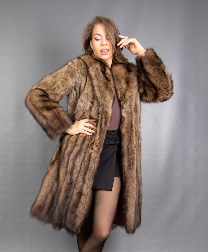 7125 GLAMOROUS FISHER SABLE FUR COAT LUXURY FUR JACKET PELZ BEAUTIFUL ...