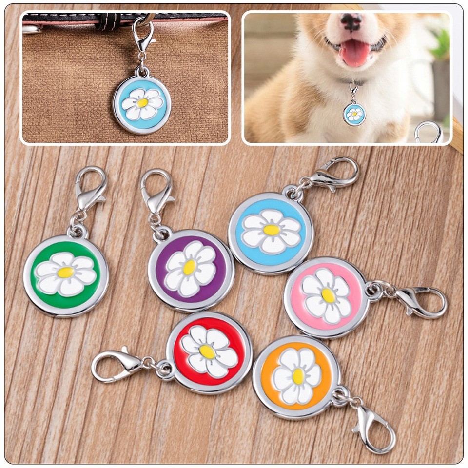 5 Pcs Pet Information Engraving Tag Engraved Collar Tags Dog Name ...